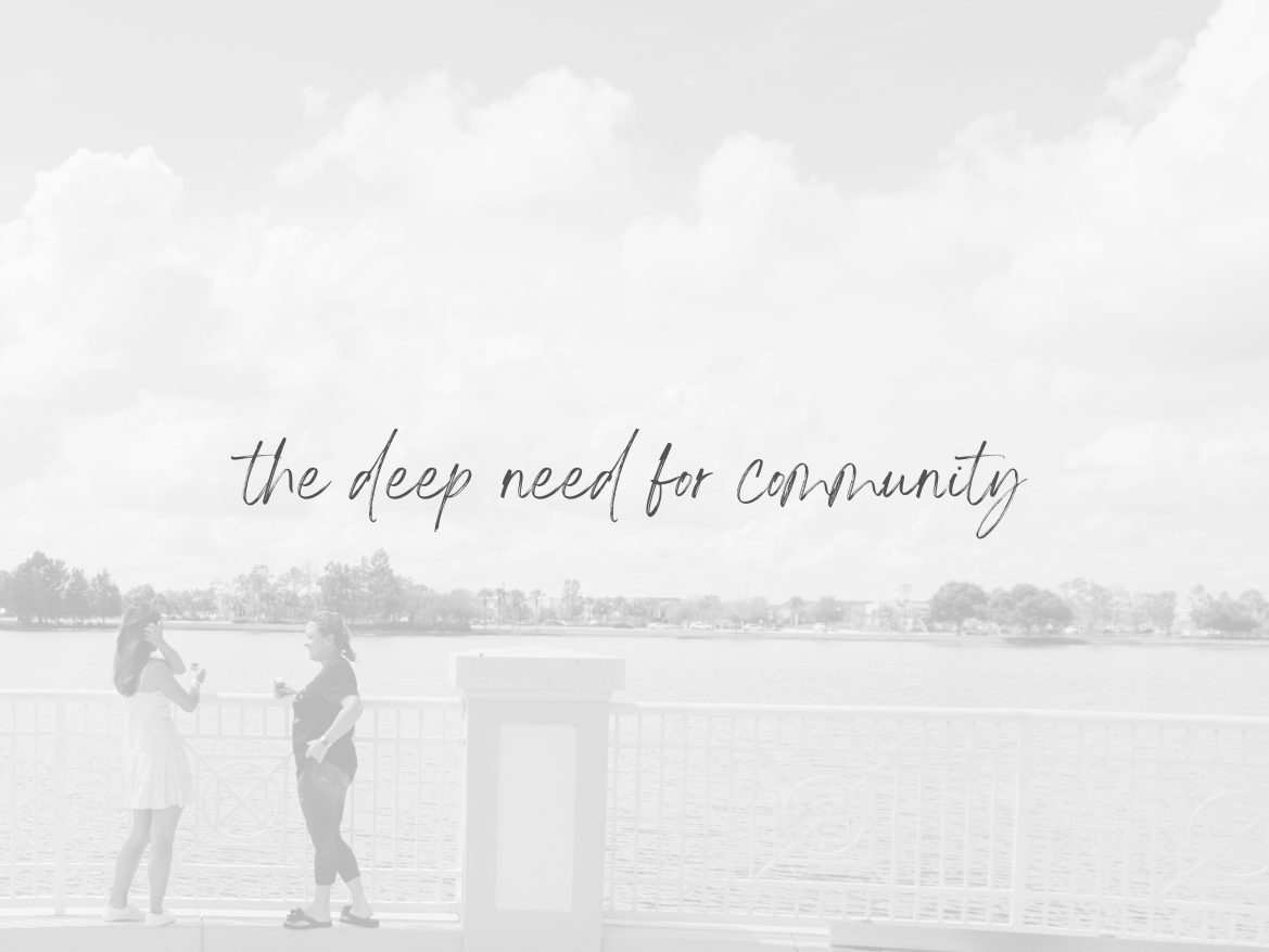 The Deep Need for Community – Don’t Cultivate a Heart in Fear of ...